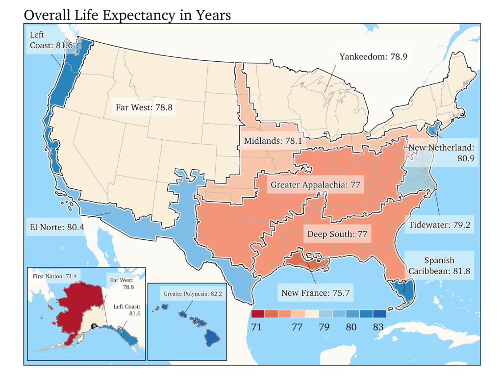 The Regional Geography of U.S. Life Expectancy – Nationhood Lab