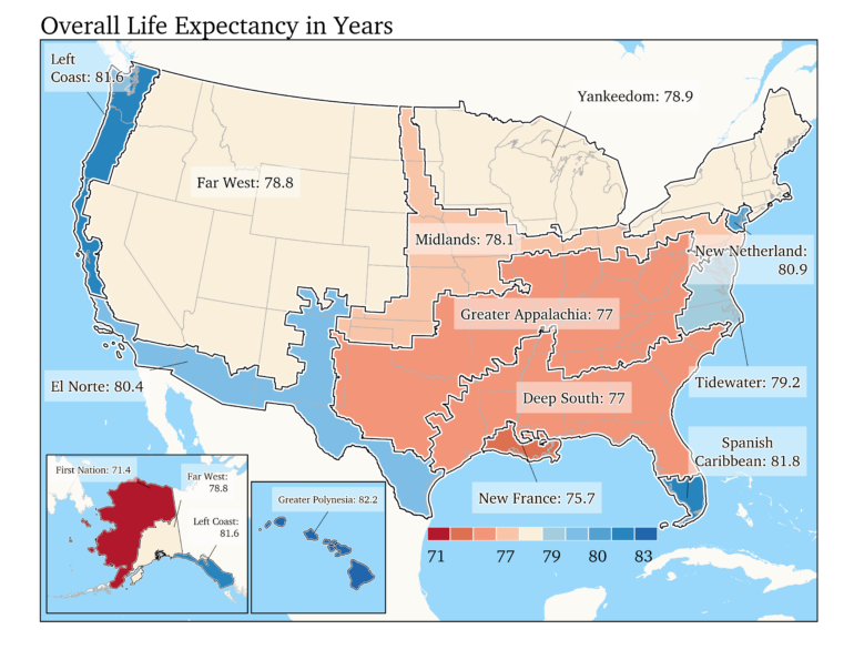 The Regional Geography of U.S. Life Expectancy – Nationhood Lab