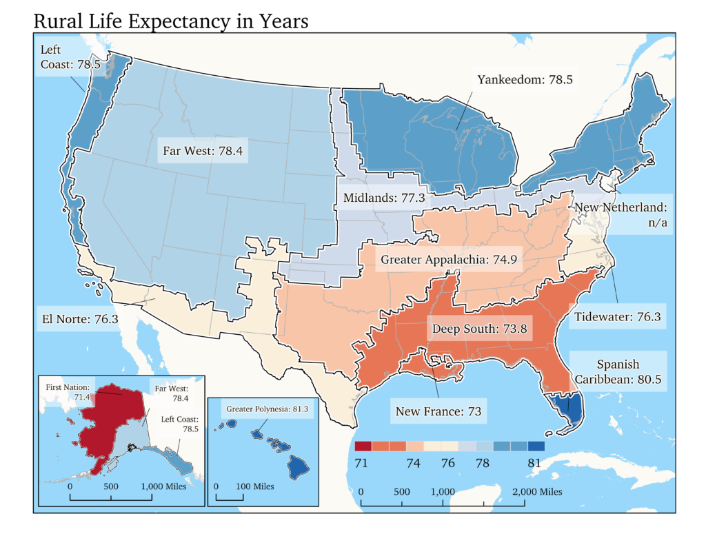 The Regional Geography of U.S. Life Expectancy – Nationhood Lab